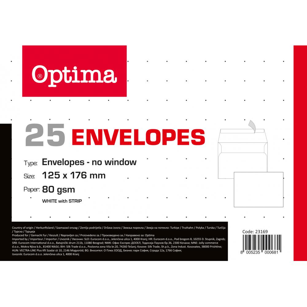 OPTIMA KOVERTA 12*18 STRIP BELA 25/1 - Point Corp